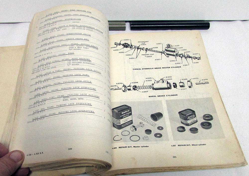 1957 Oldsmobile Dealer Chassis Parts Book Catalog Super 88 98 Holiday ...