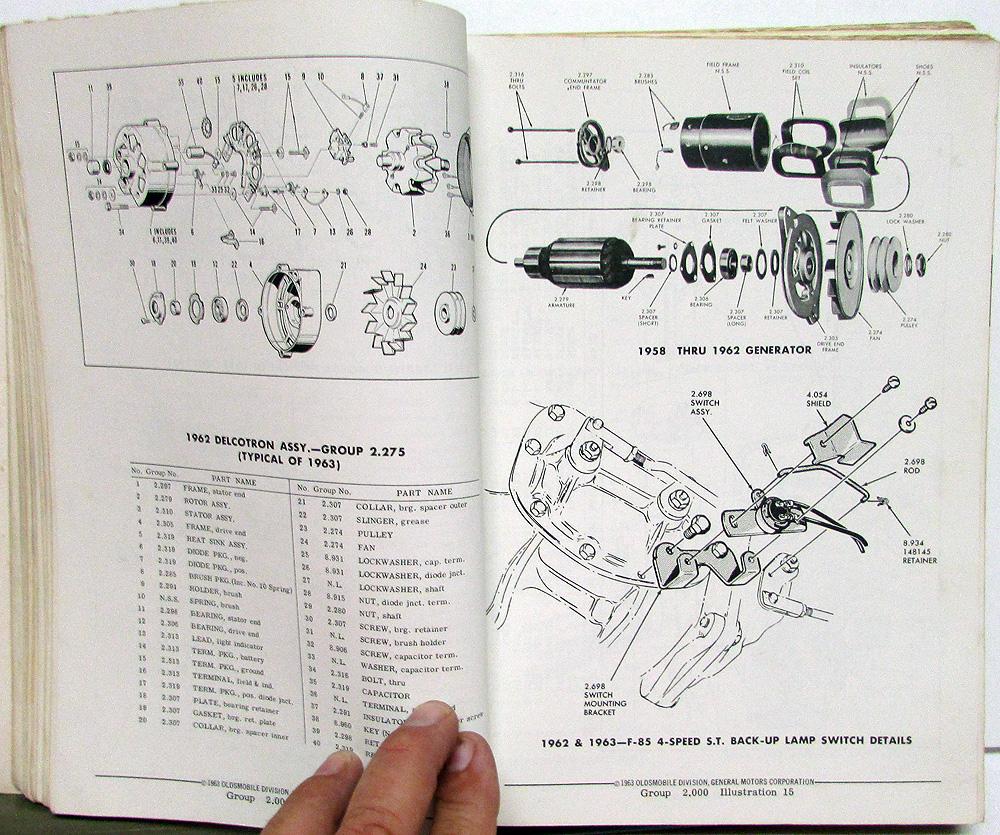 1964 Oldsmobile Chassis Parts Book Catalog F85 Cutlass Vista Cruiser 88 ...