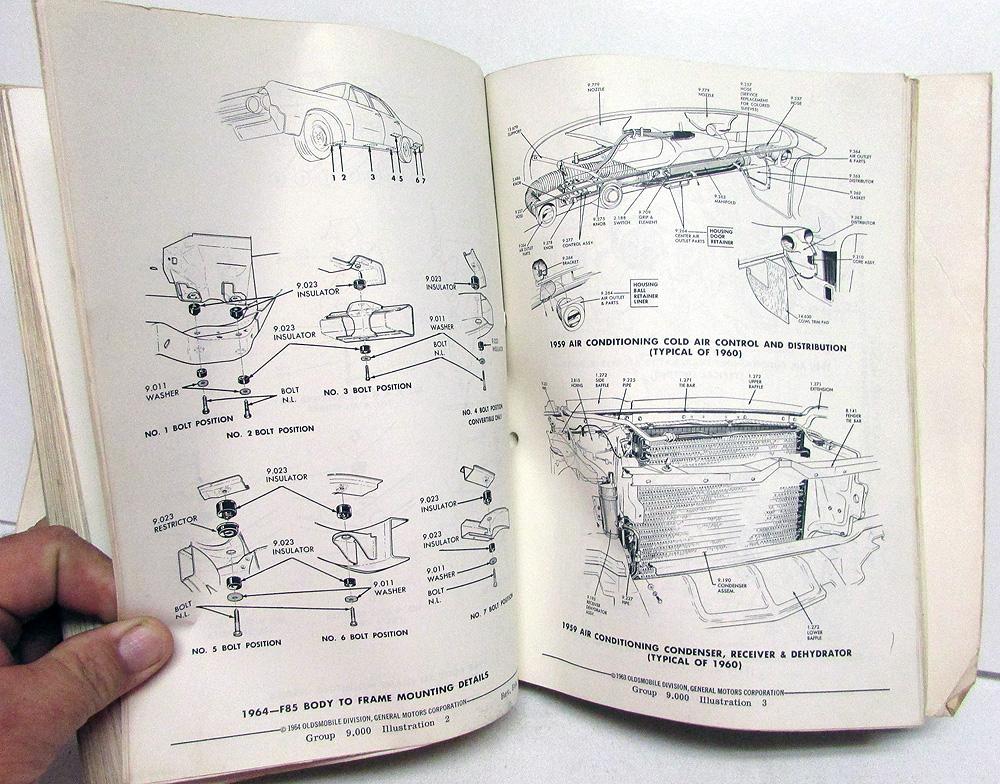 1964 Oldsmobile Chassis Parts Book Catalog F85 Cutlass Vista Cruiser 88 ...