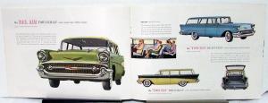 1957 Chevrolet Belair 210 150 Delray Corvette Wagons Sales Brochure ...