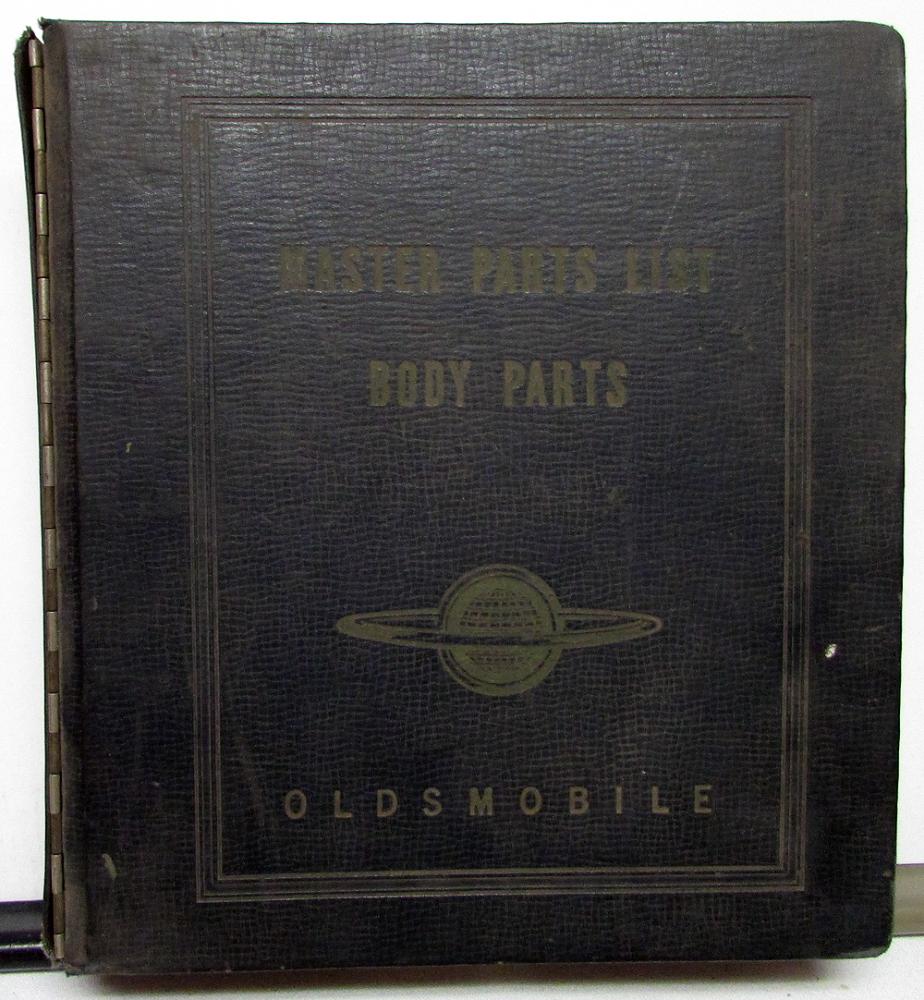 1936-1953 Oldsmobile Master Body Parts List Catalog Book Super DeLuxe 88 98