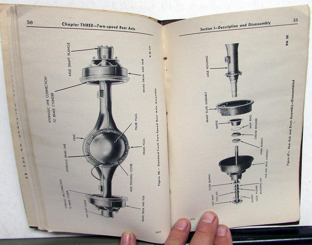 1939 1945 Ford Truck Rear Axle Repair Manual School Bus COE Light 1/2 3 ...