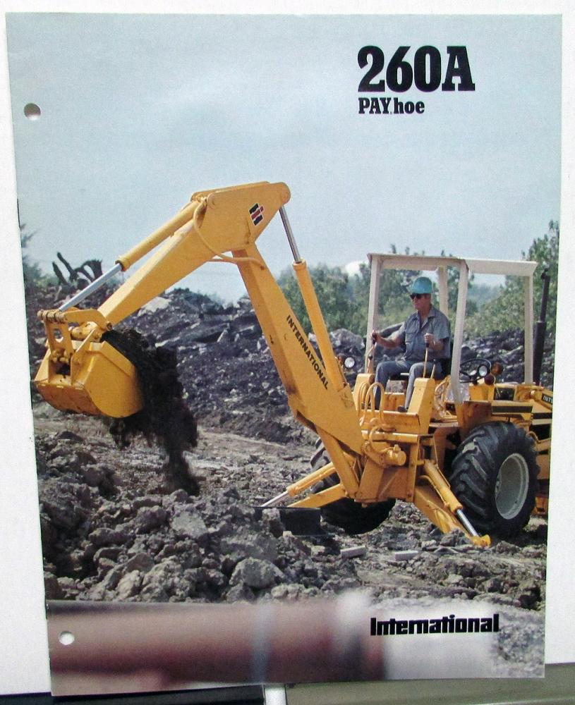 1977 International IH Dealer Brochure 260A Payhoe Loader Tractor ...