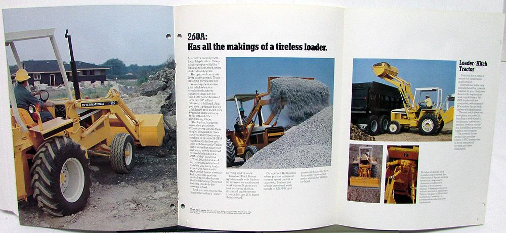 1977 International IH Dealer Brochure 260A Payhoe Loader Tractor ...