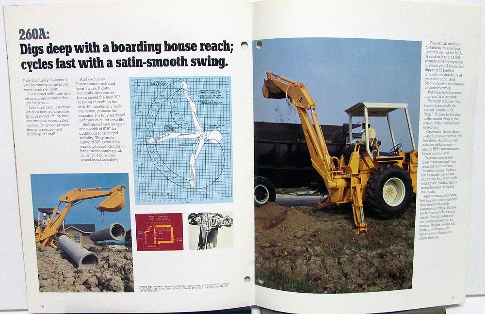 1977 International IH Dealer Brochure 260A Payhoe Loader Tractor ...