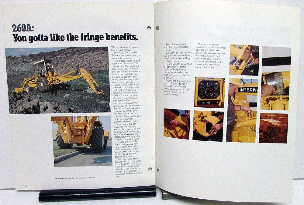 1977 International IH Dealer Brochure 260A Payhoe Loader Tractor ...
