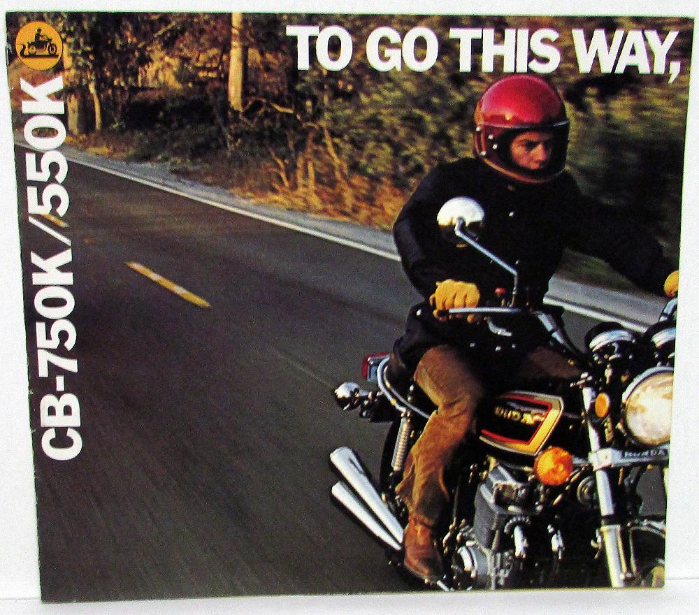 1977 Honda CB-550K & 750K Motorcycle Bike Dealer Sales Brochure