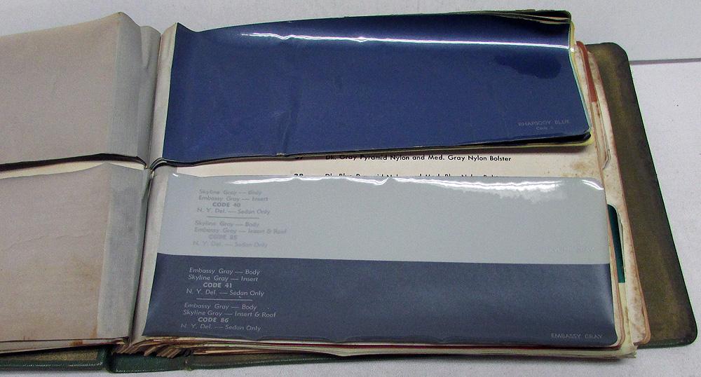 1955 Chrysler New Yorker Deluxe Color Options Dealer Album Paint ...