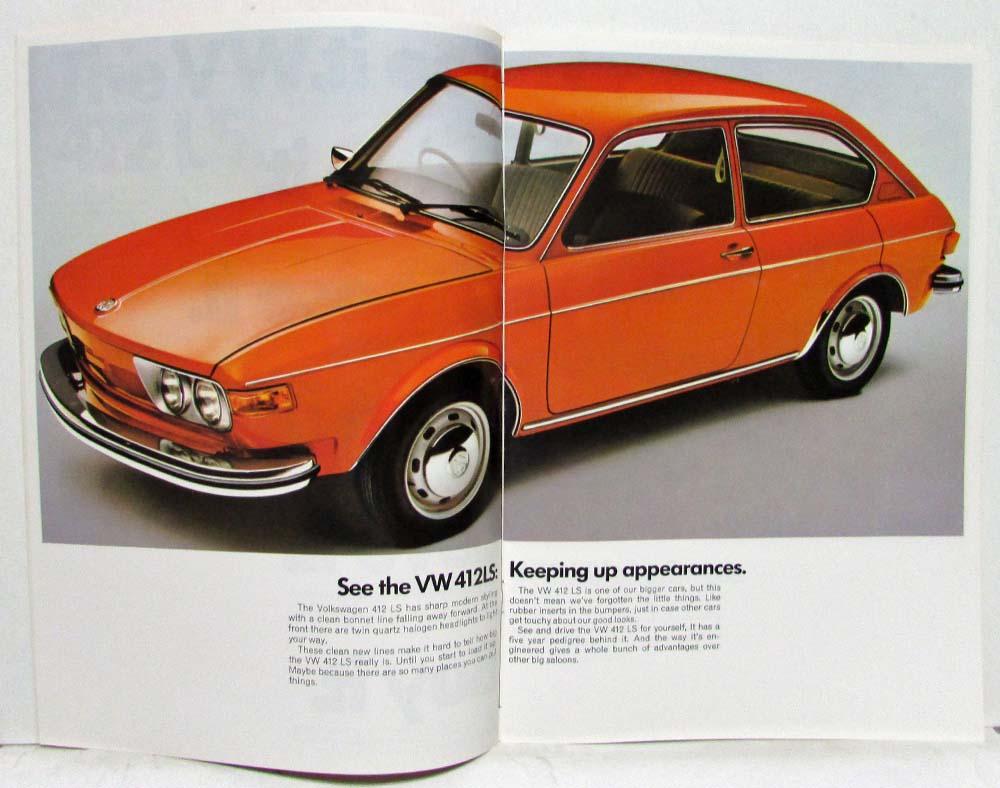 1974 VW 412 LS Orange Cover Sales Brochure - UK Market