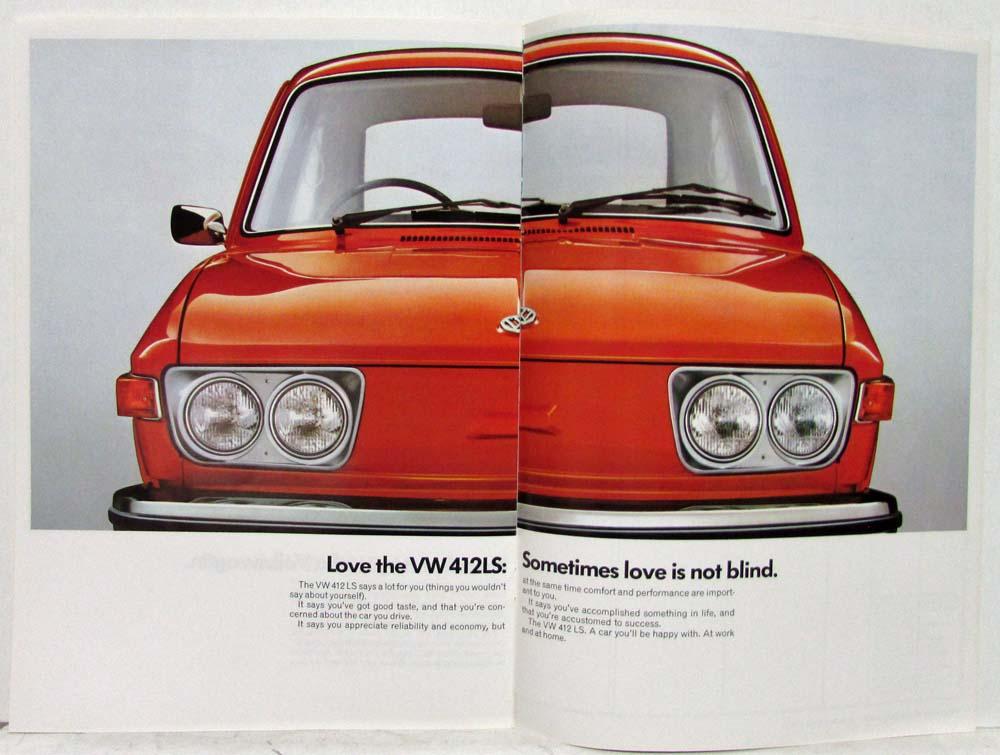 1974 VW 412 LS Orange Cover Sales Brochure - UK Market