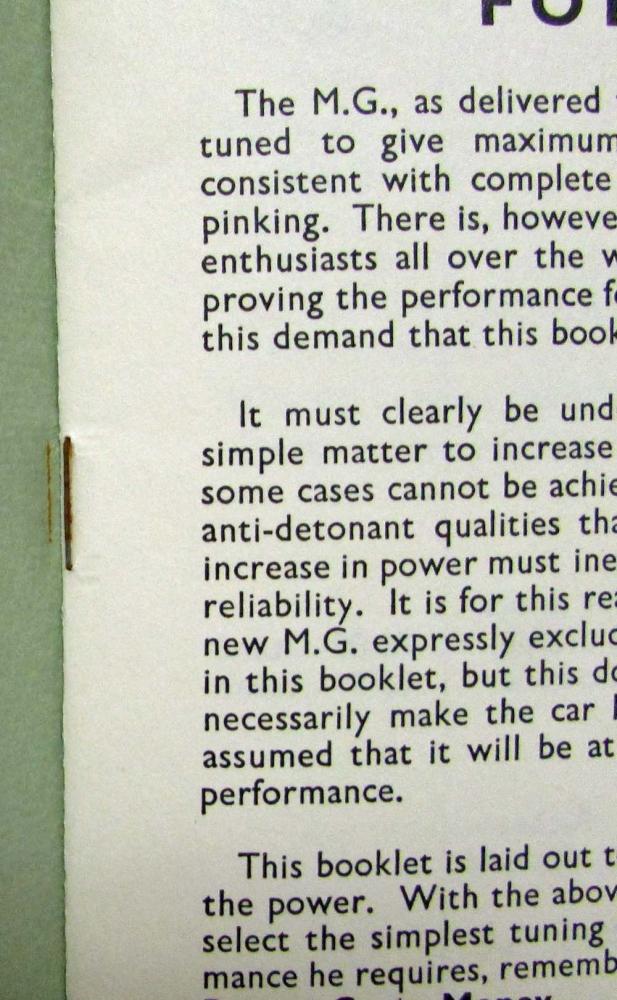 1954 MG Midget Engines Special Tuning Guide