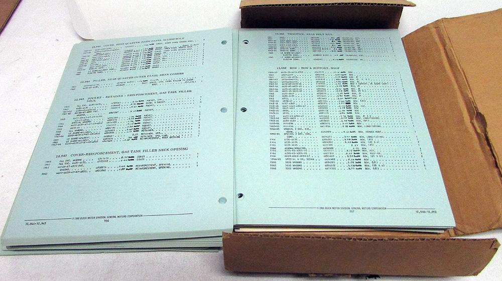 1940-1964 Buick Dealer Master Body Parts Book Catalog LeSabre Wildcat ...