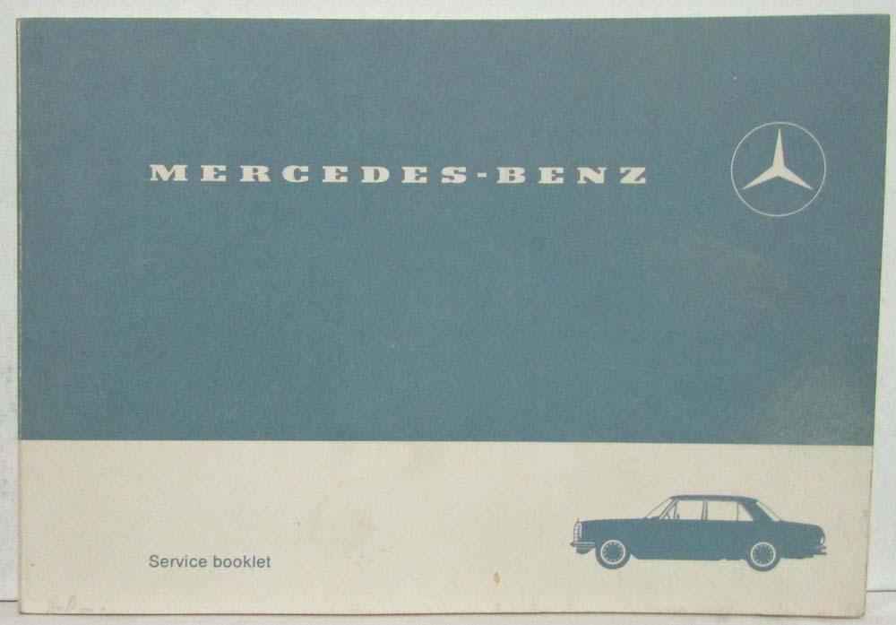 1975 Mercedes Benz Service Booklet - USA Special Edition - Over 100000 ...