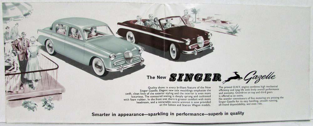 1959 1960 Singer Gazelle Sales Folder Saloon Convertible Station Wagon ...