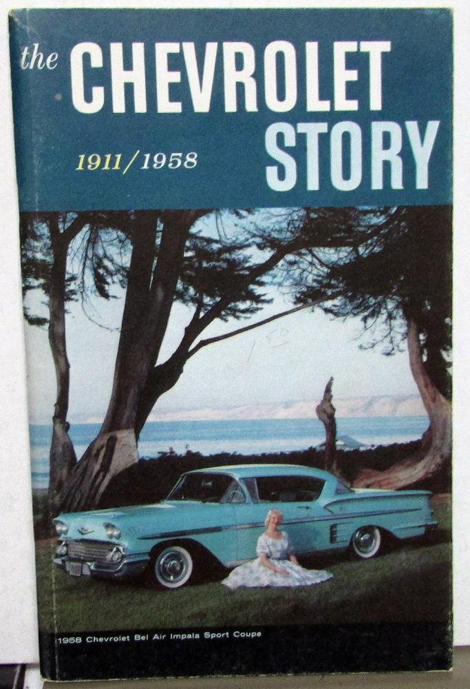 1911-1958 The Chevrolet Story Dealer Historical Book Brochure Bel Air ...