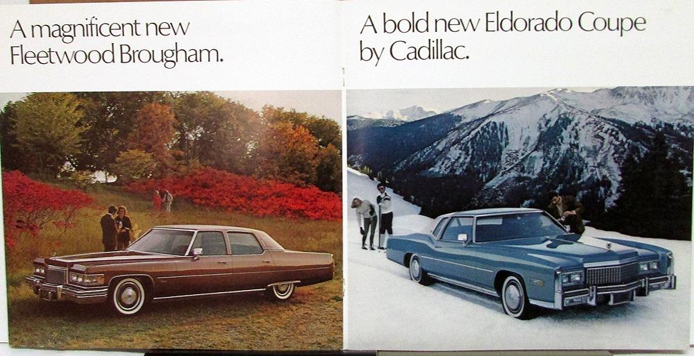 1975 Cadillac Deville Fleetwood Brougham Eldorado Sales Brochure Original 0654