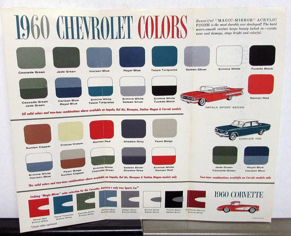 1960 Corvair Convertible Colors