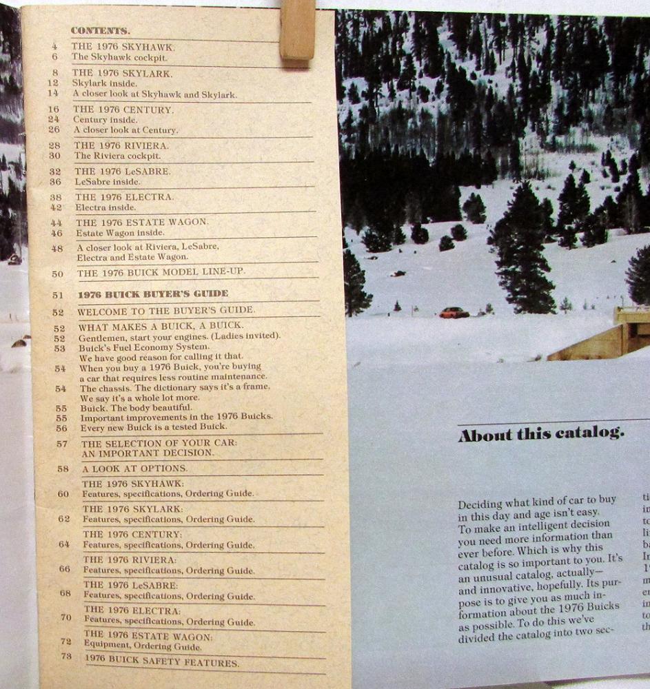 1976 Buick Skyhawk Skylark Century Riviera LeSabre Electra Wagon Sales ...