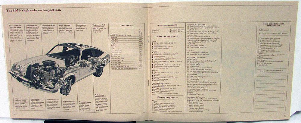 1976 Buick Skyhawk Skylark Century Riviera LeSabre Electra Wagon Sales ...