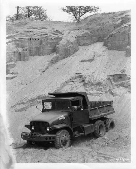 1954 GMC M135 Military Dump Truck Vehicle Factory Press Photo 0042