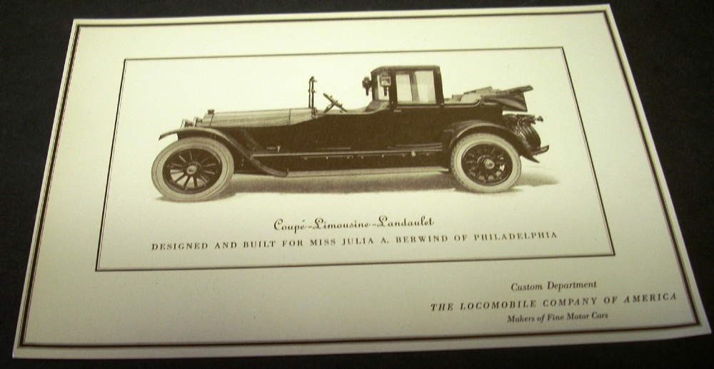 1918 Locomobile Photo Plates of Actual Motor Cars Built for Specific ...