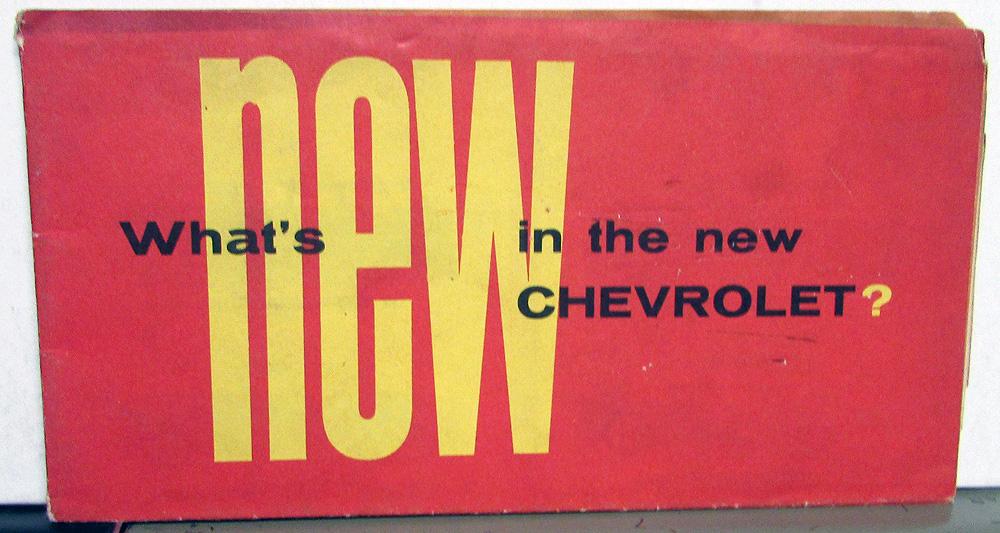 Original 1955 Chevrolet Dealer Sales Brochure Folder Bel Air Two Ten ...