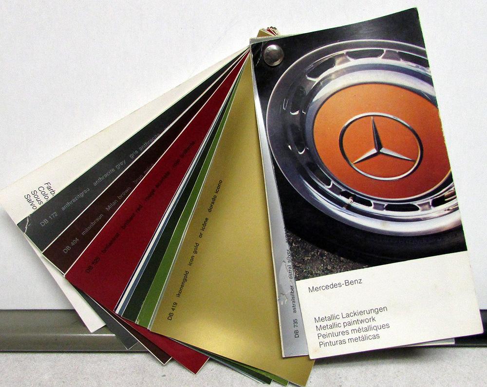 1975-1979 Mercedes Benz Dealer Paint Chip Color Samples Booklet ...