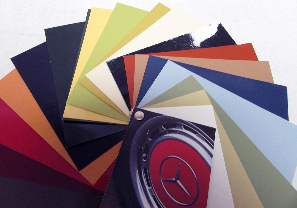 1975-1979 Mercedes Benz Color Paint Chip Samples Exterior Options Booklet