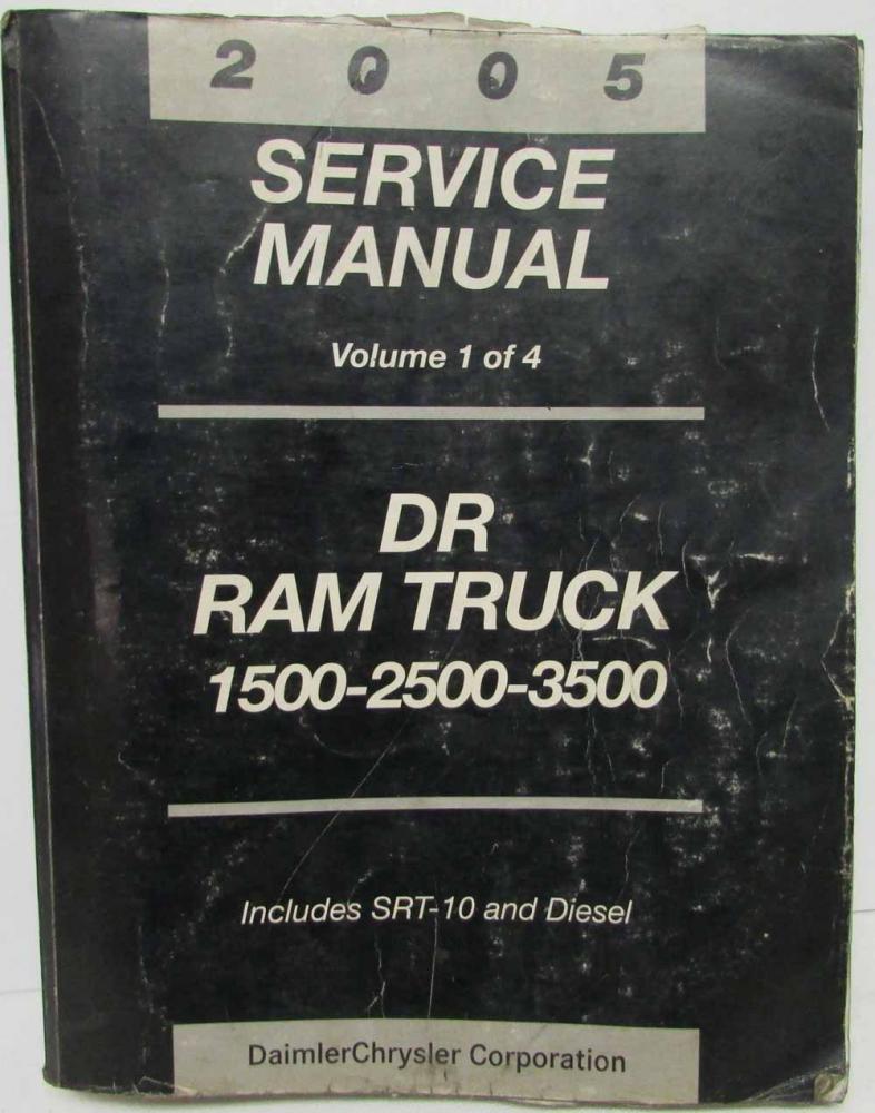 2005 Dodge Ram Truck 1500 2500 3500 Service Shop Manual 4 Vol Set SRT10 ...