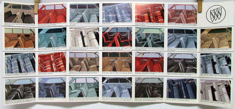 1963 Buick Interiors and Magic Mirror Color Paint Chips Sales Folder ...