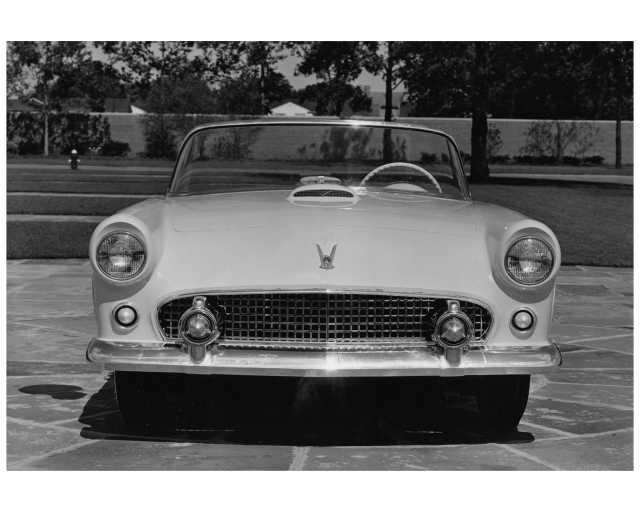 1955 Ford Thunderbird Front End w/ Big T-Bird Emblem Top Down Press ...