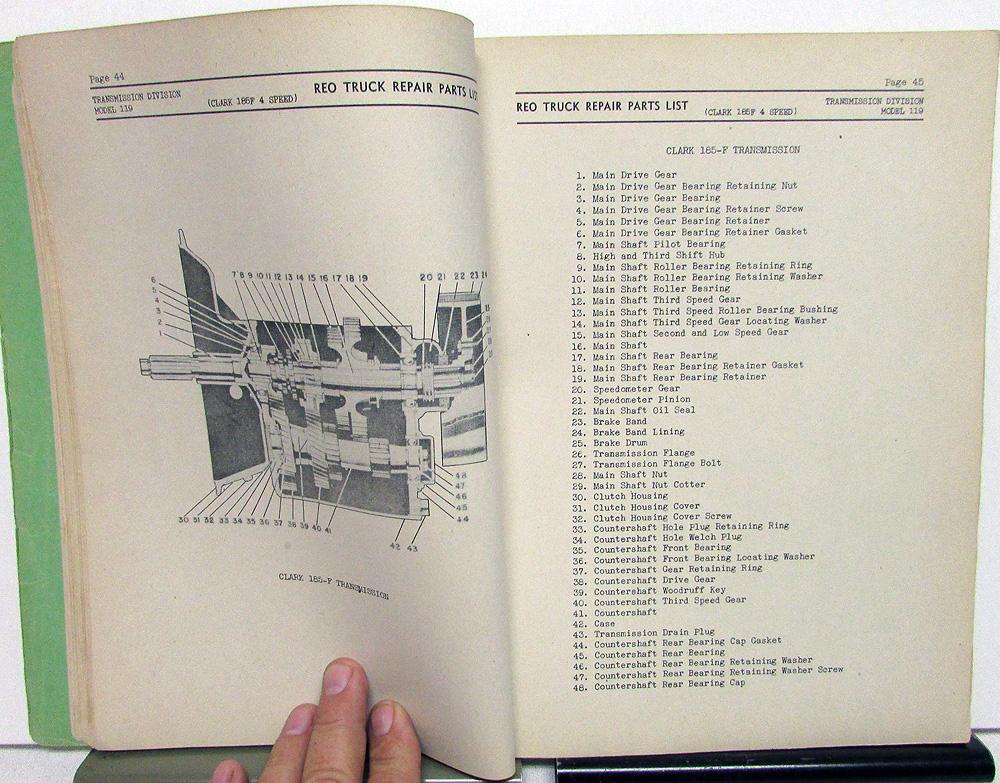 1940-1941 REO Trucks Dealer Service Parts Book Catalog Model 119 School Bus