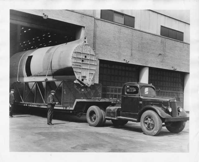 1940s White Tractor Trailer Truck Press Photo 0052