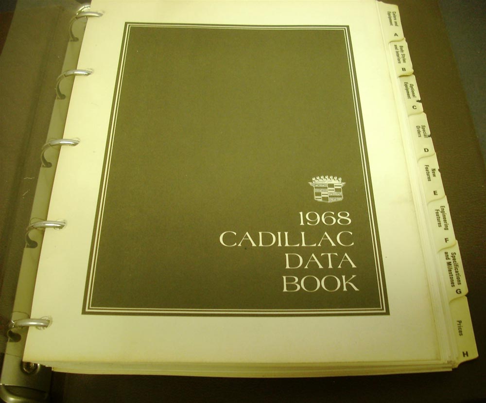 1968 Cadillac Data Book Facts Dealer Calais De Ville Fleetwood ...
