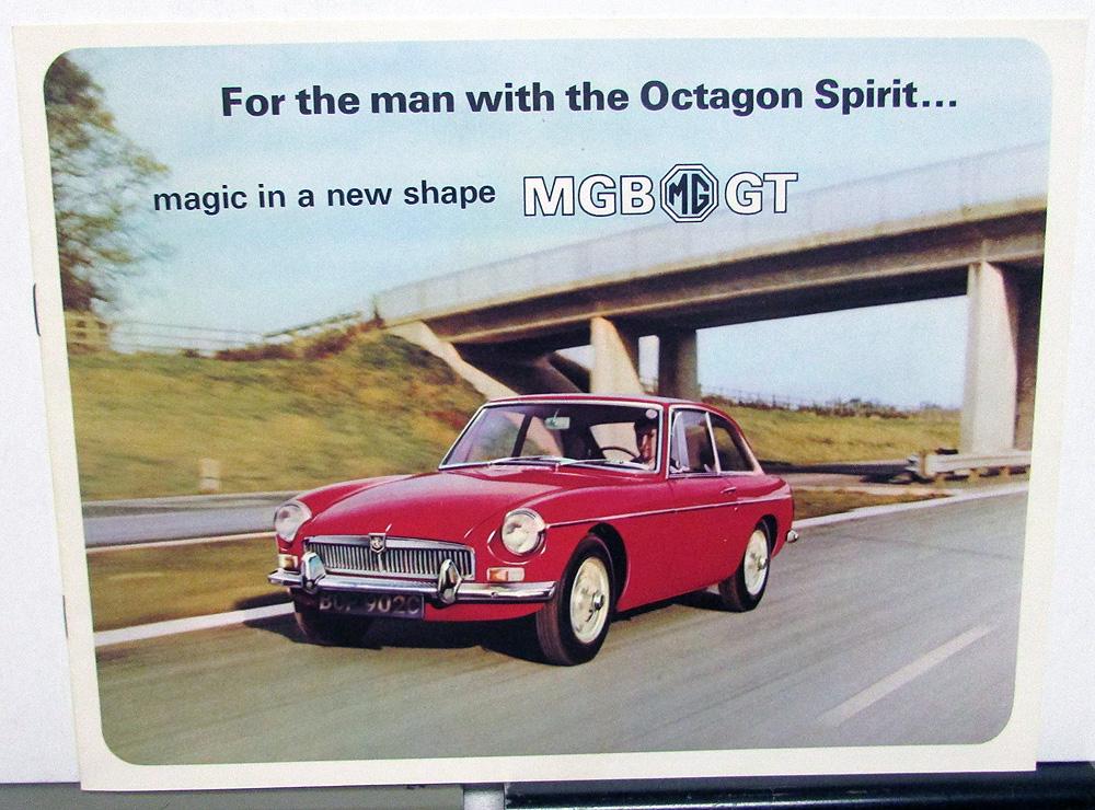 1967 MGB GT Dealer Sales Brochure MG US Market British Motor Corp
