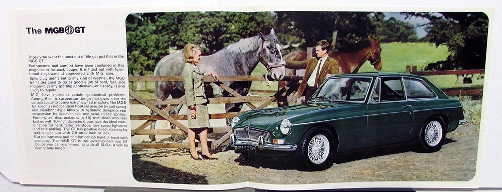 1967 MGB GT Dealer Sales Brochure MG US Market British Motor Corp