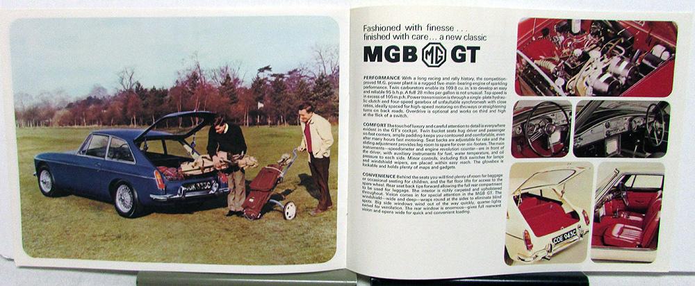 1967 MGB GT Dealer Sales Brochure MG US Market British Motor Corp
