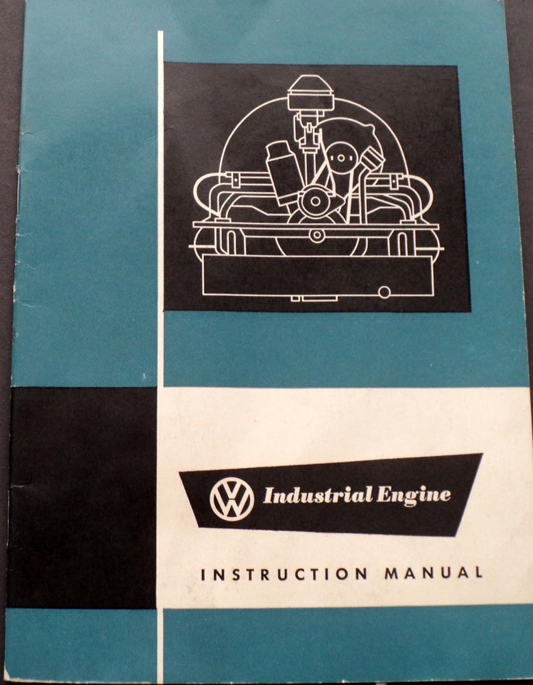 1959 Volkswagen Industrial Engine English Text Instruction Manual Original