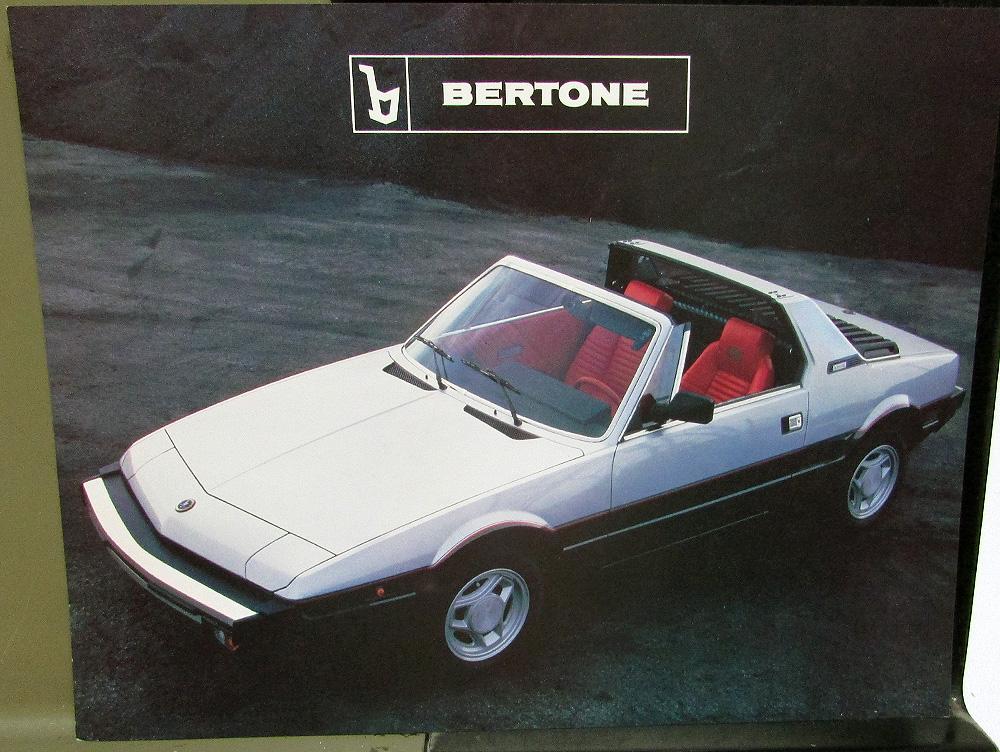 1986-87 Bertone Import Sports Car Dealer Sales Data Sheet Card Handout