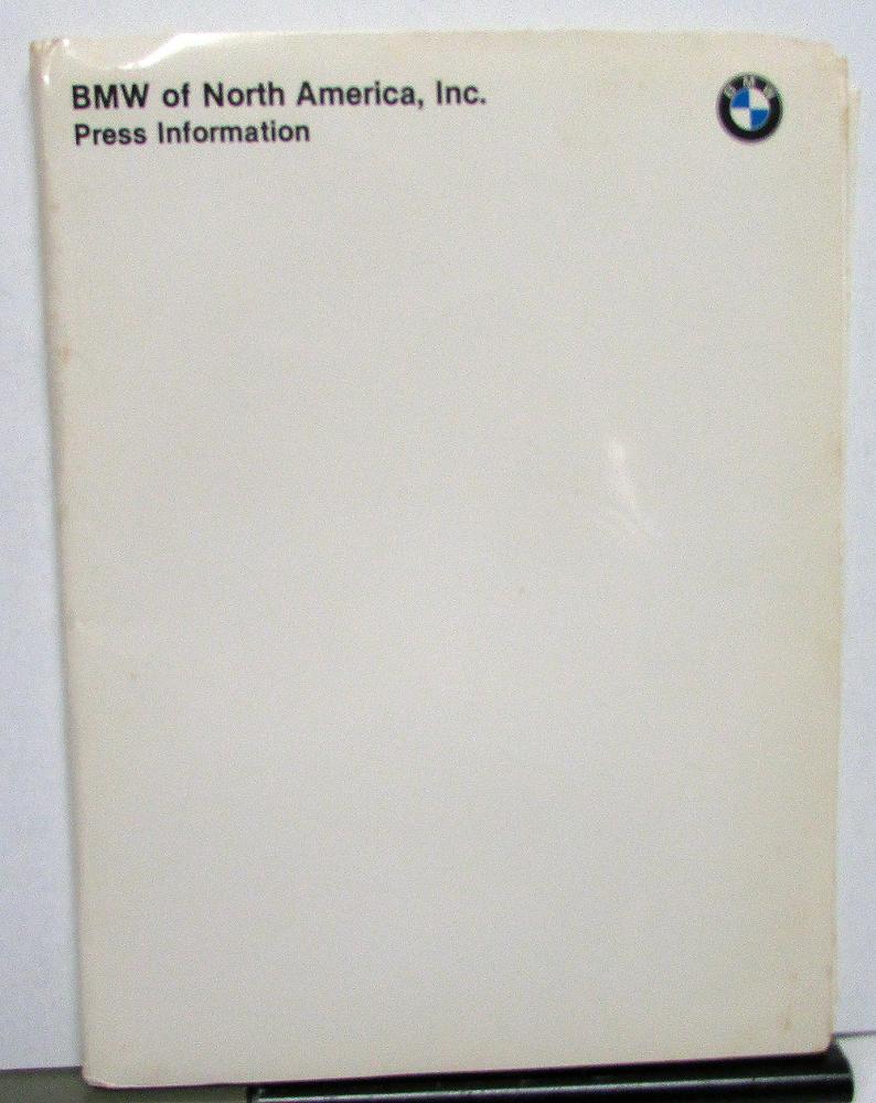 1984 BMW Press Kit Media Release 318I 528e 533i 733i 633CSi New Models ...