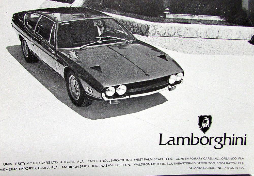 Lamborghini Espada Dealer Sales Sheet Flyer Handout Brochure