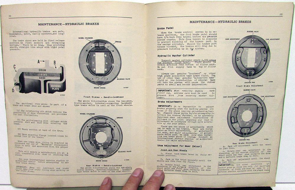 1948 International Truck Owners Operators Manual Model KB3M Green ...