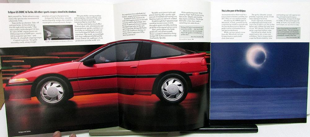 1990 Mitsubishi Eclipse Dealer Sales Brochure Features Options Specs