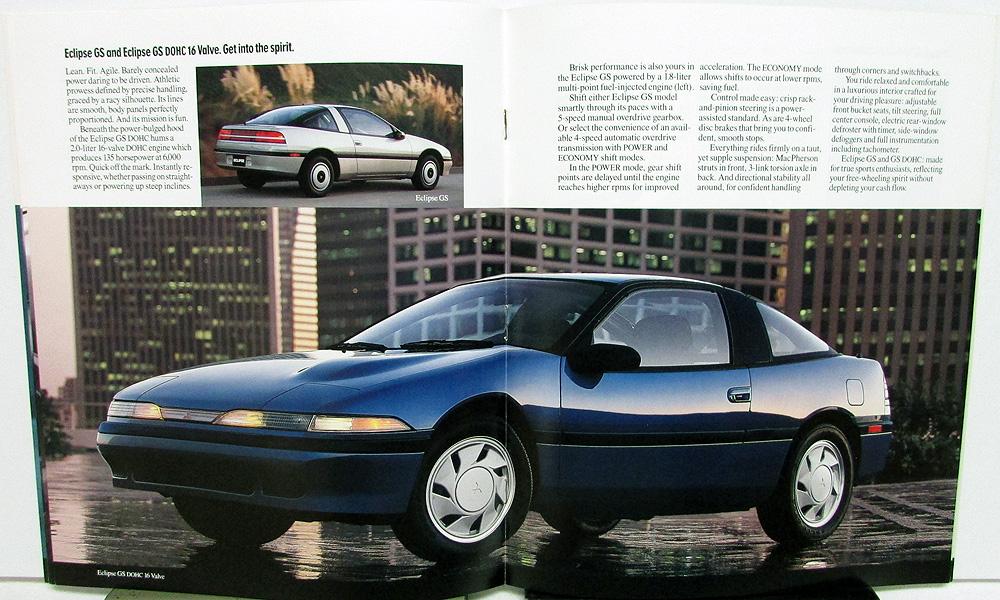 1990 Mitsubishi Eclipse Dealer Sales Brochure Features Options Specs