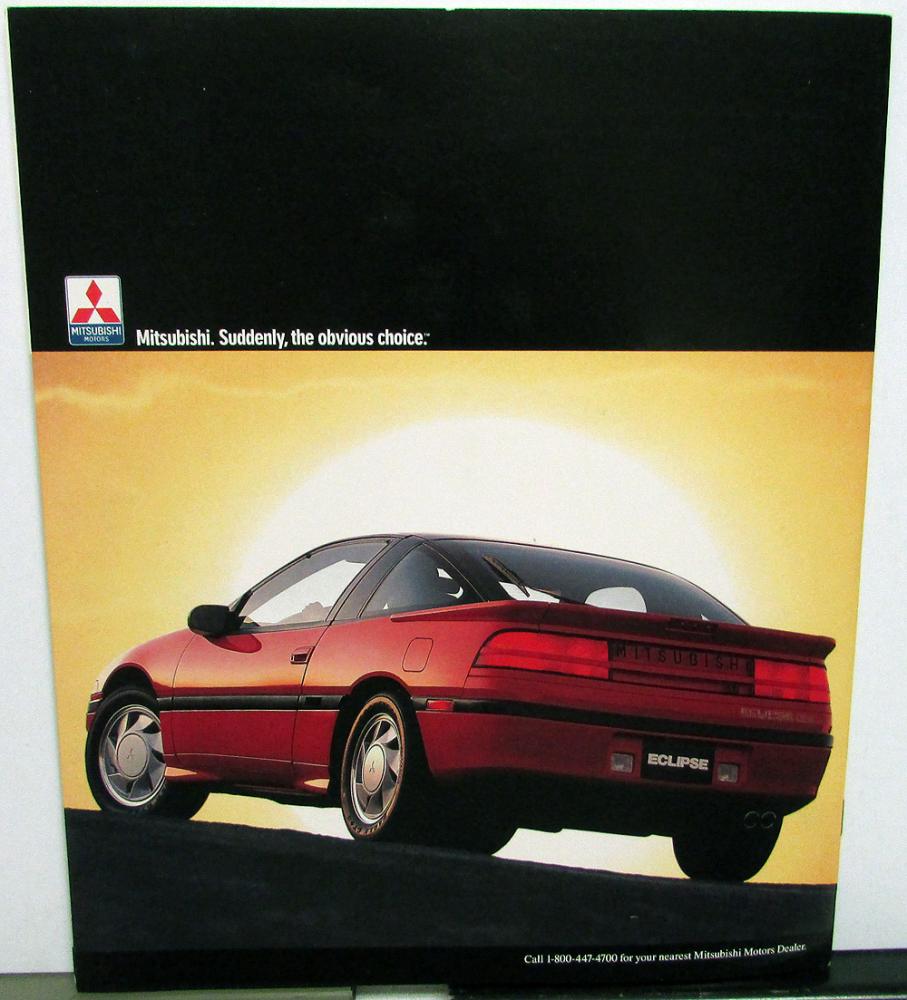 1990 Mitsubishi Eclipse Dealer Sales Brochure Features Options Specs