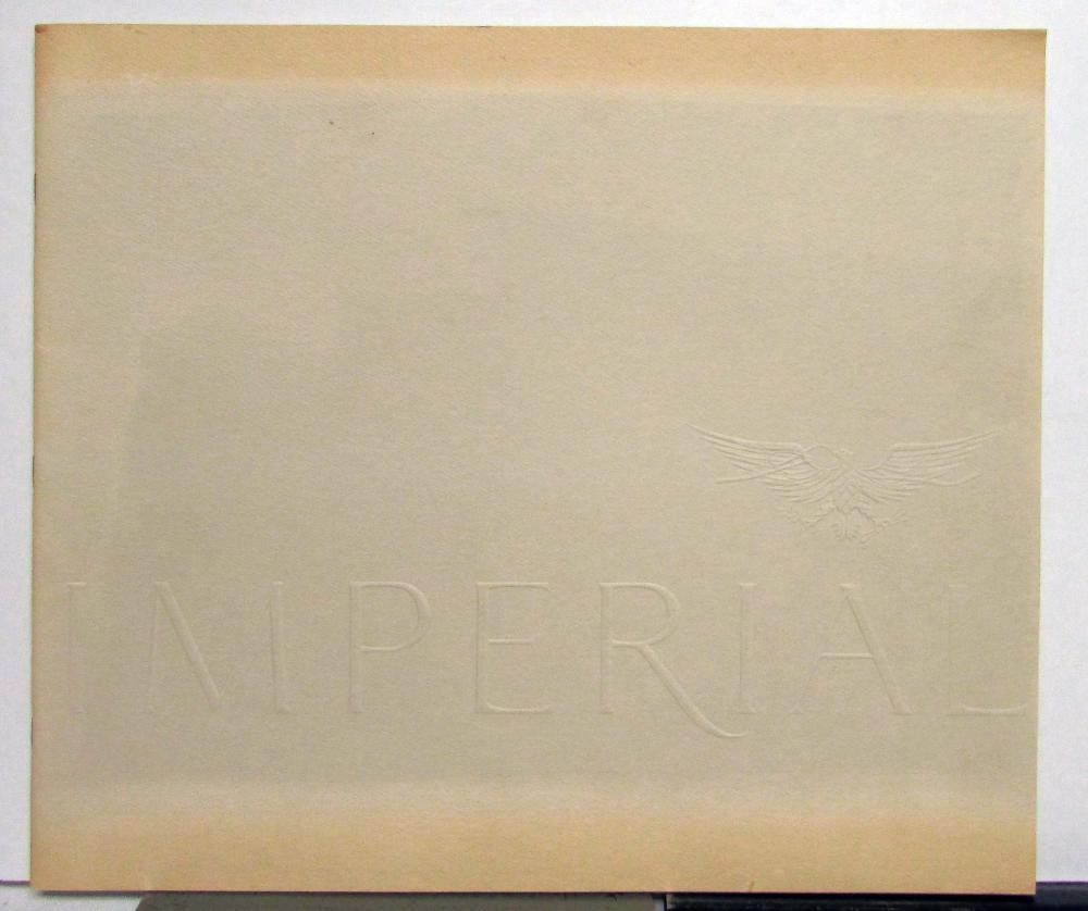 1960 Chrysler Imperial Prestige Color Dealer Sales Brochure Original 60 ...