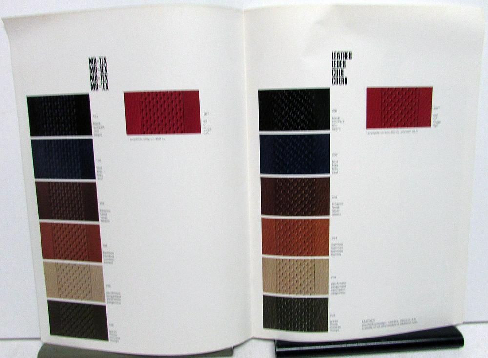 1977 Mercedes-Benz Dealer Sales Brochure Interior Options MB-Tex ...