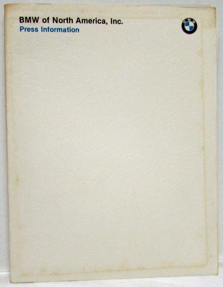 1992 BMW Press Kit - 3 5 7 8 Series inc 318is 325is 535i