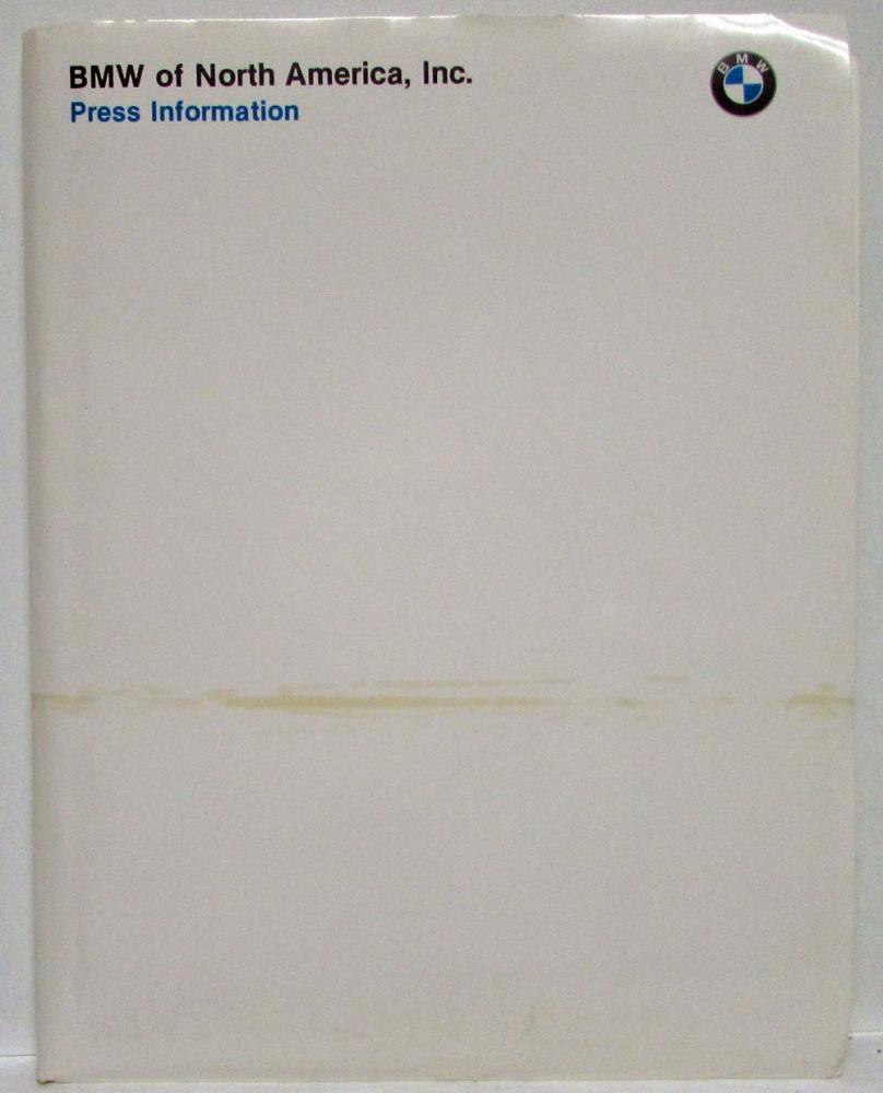1991 BMW Press Kit - 3 5 7 8 Series