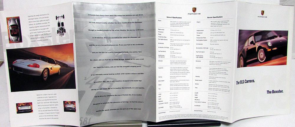 1998 Porsche 911 Carrera & Boxster Models Dealer Sales Brochure Folder ...